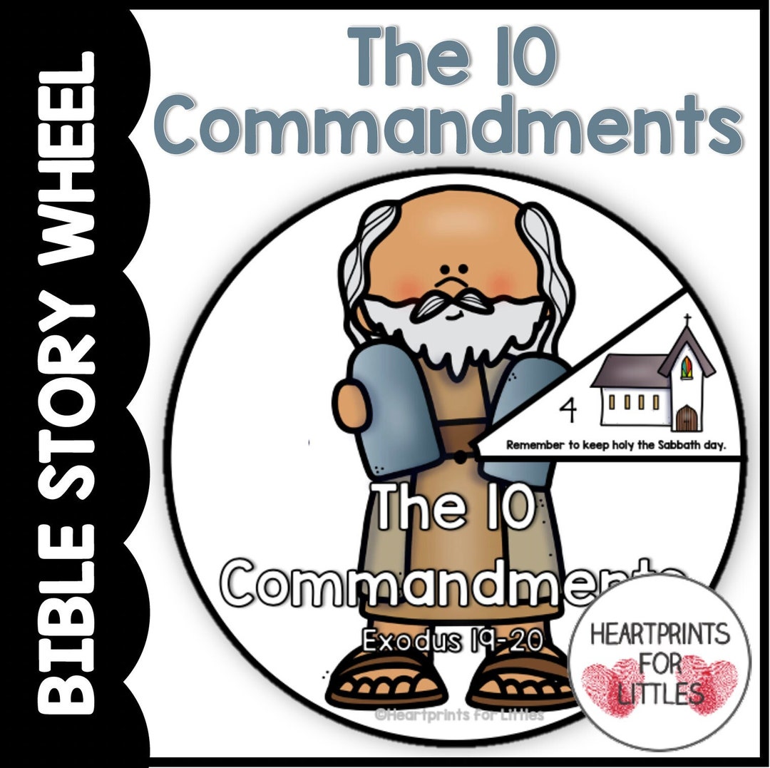 The 10 Commandments Bible Story Wheel, Bible Craft, Sunday School ...