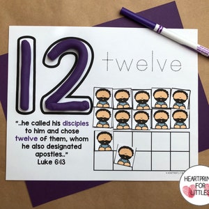 Bible Number Mats, Playdough & Dot Marker Printables (digital Download ...