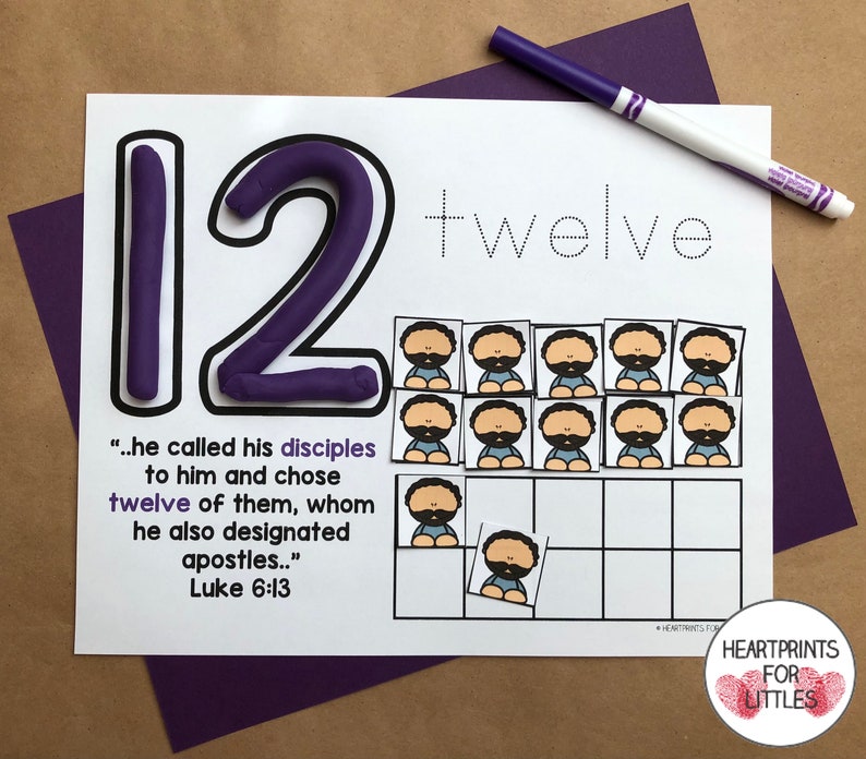 Bible Number Mats Playdough Mats Dot Marker Mats Preschool | Etsy