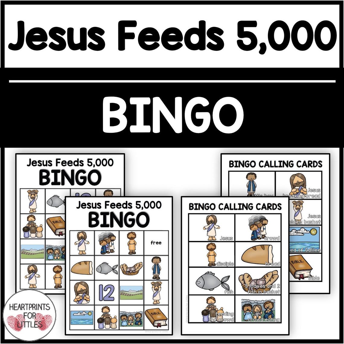 Jesus Feeds 5,000 Bible Story Games, Bingo, Memory Match, & More ...