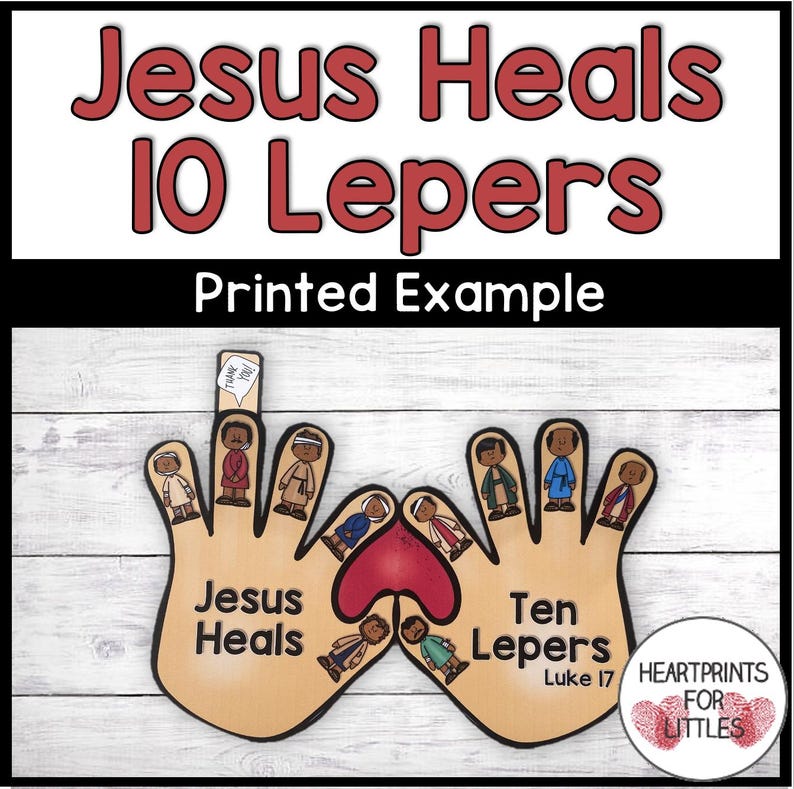Jesus Heals 10 Lepers Bible Craft, Sunday School Thanksgiving Craft ...