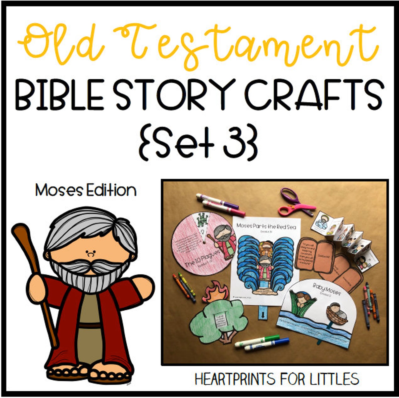 Old Testament Bible Story Crafts-Set 3 Moses Edition Bible | Etsy