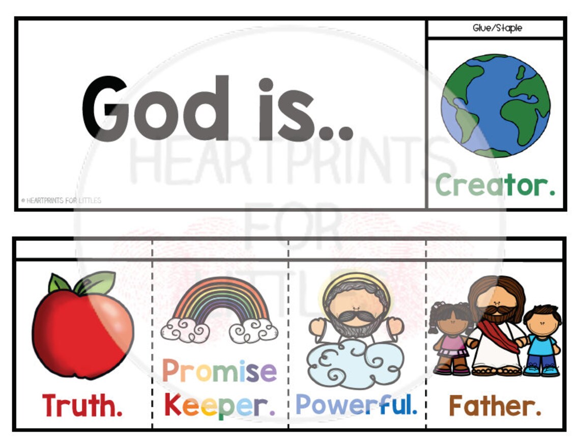 Attributes of God Flip Books, Sunday School, Christian Homeschool ...