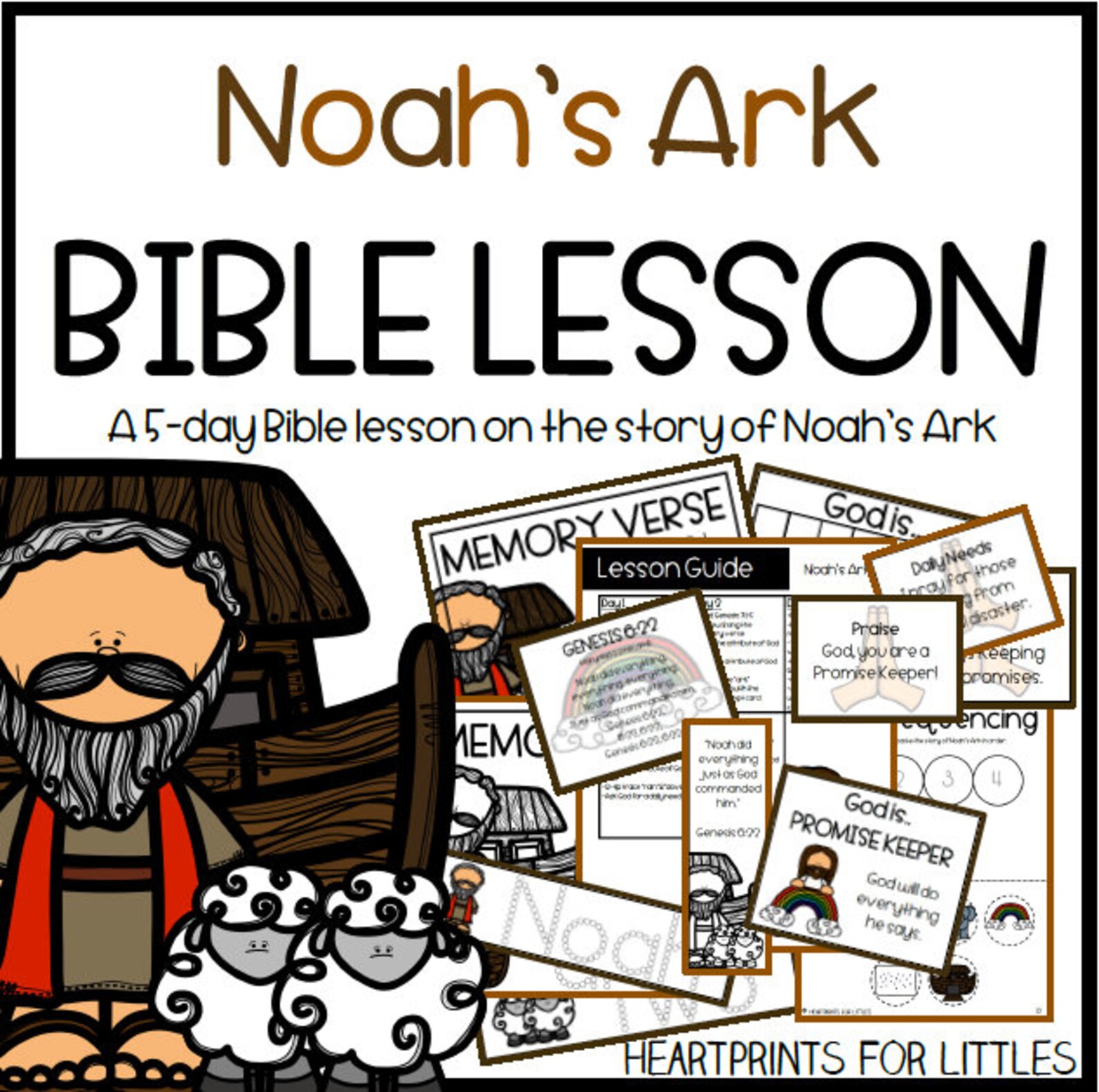 Noah's Ark Bible Story Bundle 5-day Bible Lesson - Etsy