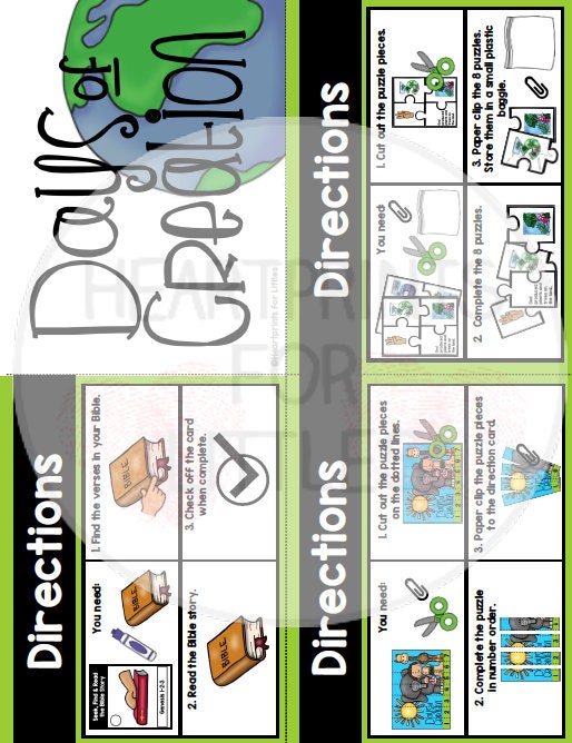 7 Days of Creation Task Cards, Bible Activities, Sunday School ...