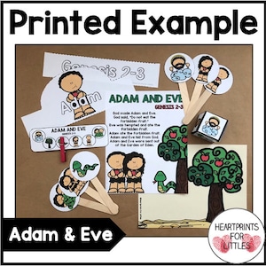 Adam and Eve Bible Story Retelling Activities for Kids, the Garden of ...
