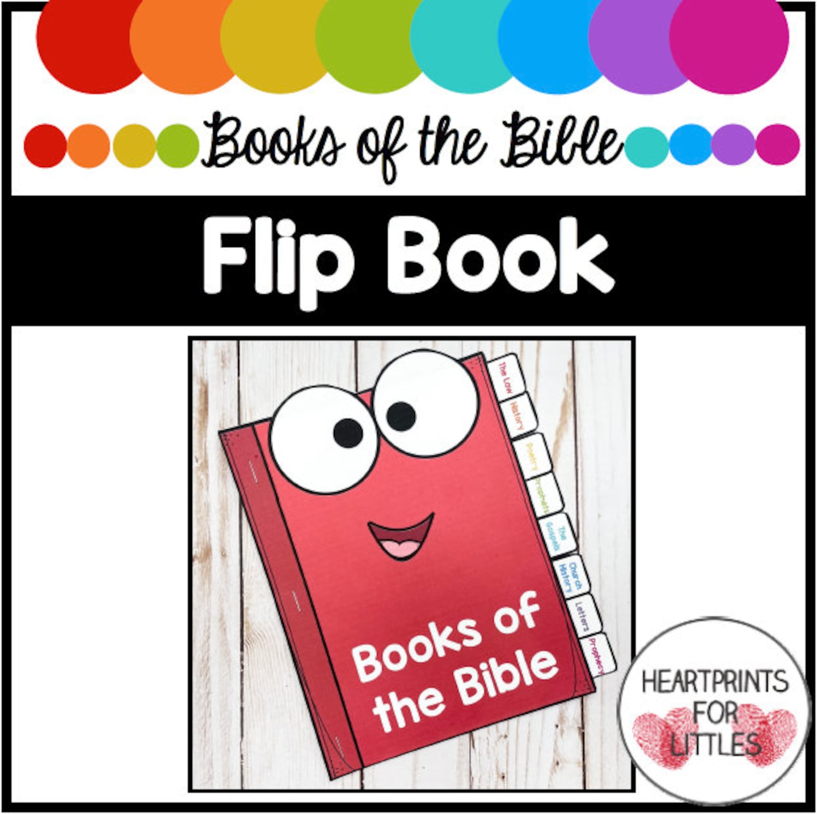 Books of the Bible Flip Book, Sunday School Christian Resource (digital ...