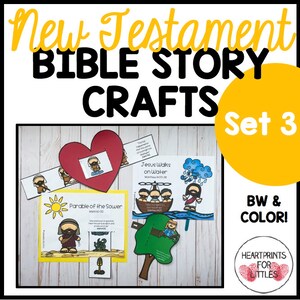 New Testament Bible Story Crafts Bundle 24 Bible Crafts for - Etsy