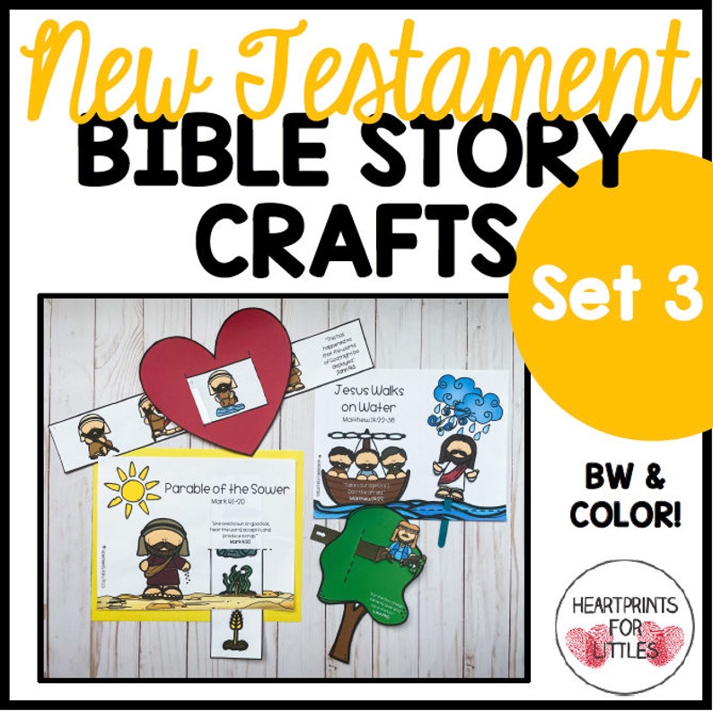 New Testament Bible Story Crafts Bundle 24 Bible Crafts for - Etsy
