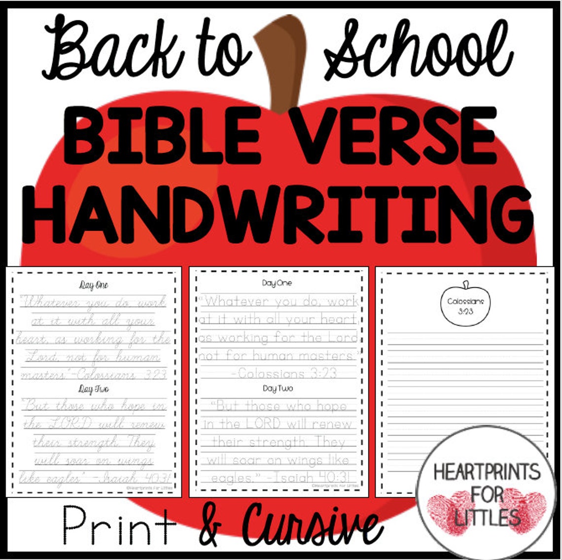 Back to School Bible Verse Handwriting Practice Bible Verse - Etsy