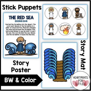 Moses and the Red Sea Bible Story Retelling Activities (digital ...