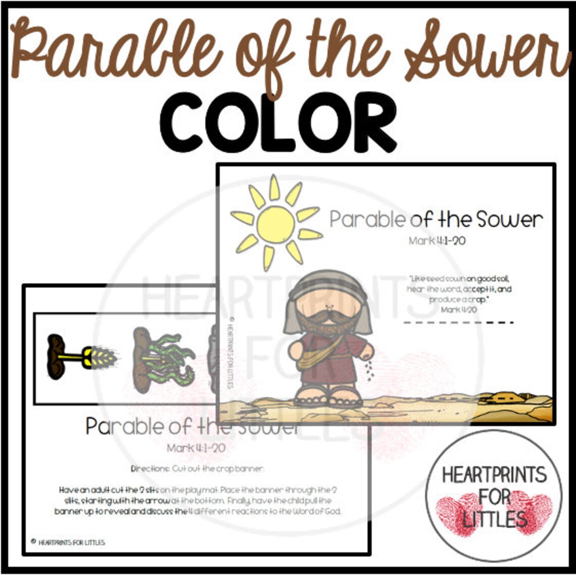 Parable of the Sower Bible Craft for Kids Parables of Jesus | Etsy