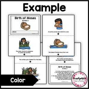 Old Testament Mini Books, Bible Story Emergent Readers (digital ...