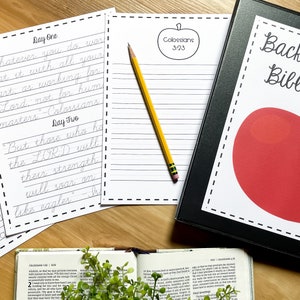 Back to School Bible Verse Handwriting Practice, Bible Verse Tracing ...
