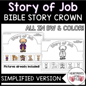 Story of Job Bible Crown, Bible Headband, Sunday School Activity and ...