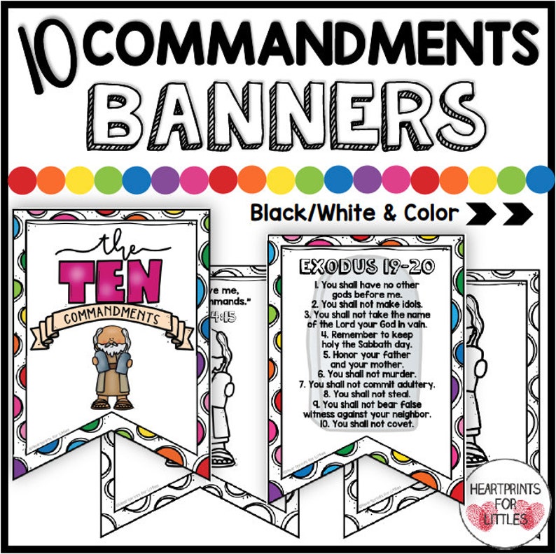 10 Commandments Classroom Banners 10 Commandments Posters - Etsy
