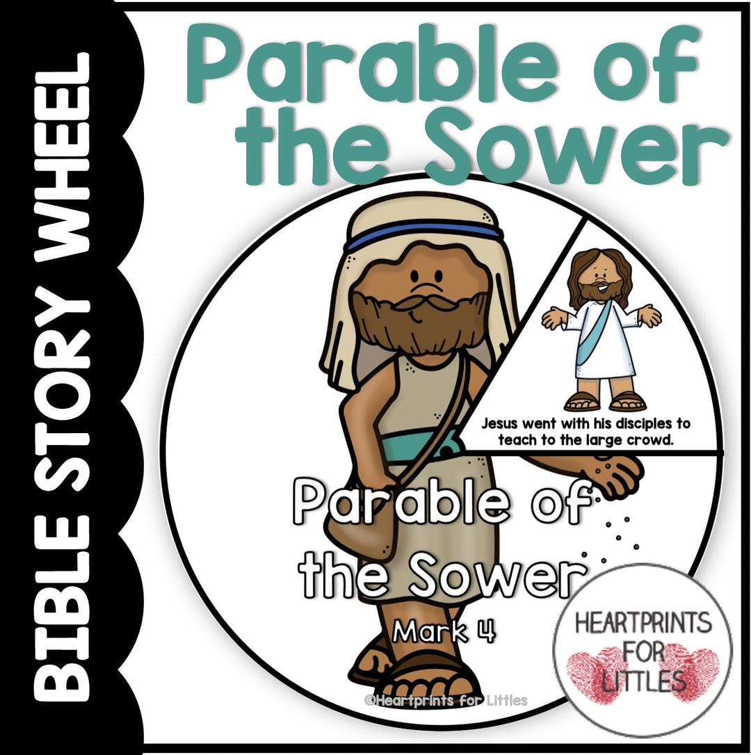 The Parable of the Sower Bible Story Wheel, Bible Story Craft, Sunday ...