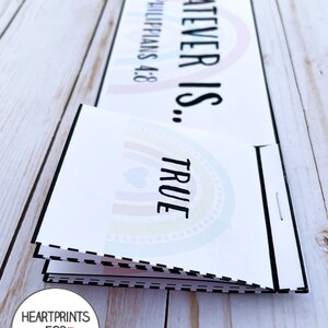 Philippians 4:8 Bible Verse Flip Book, Bible Verse Memorization ...