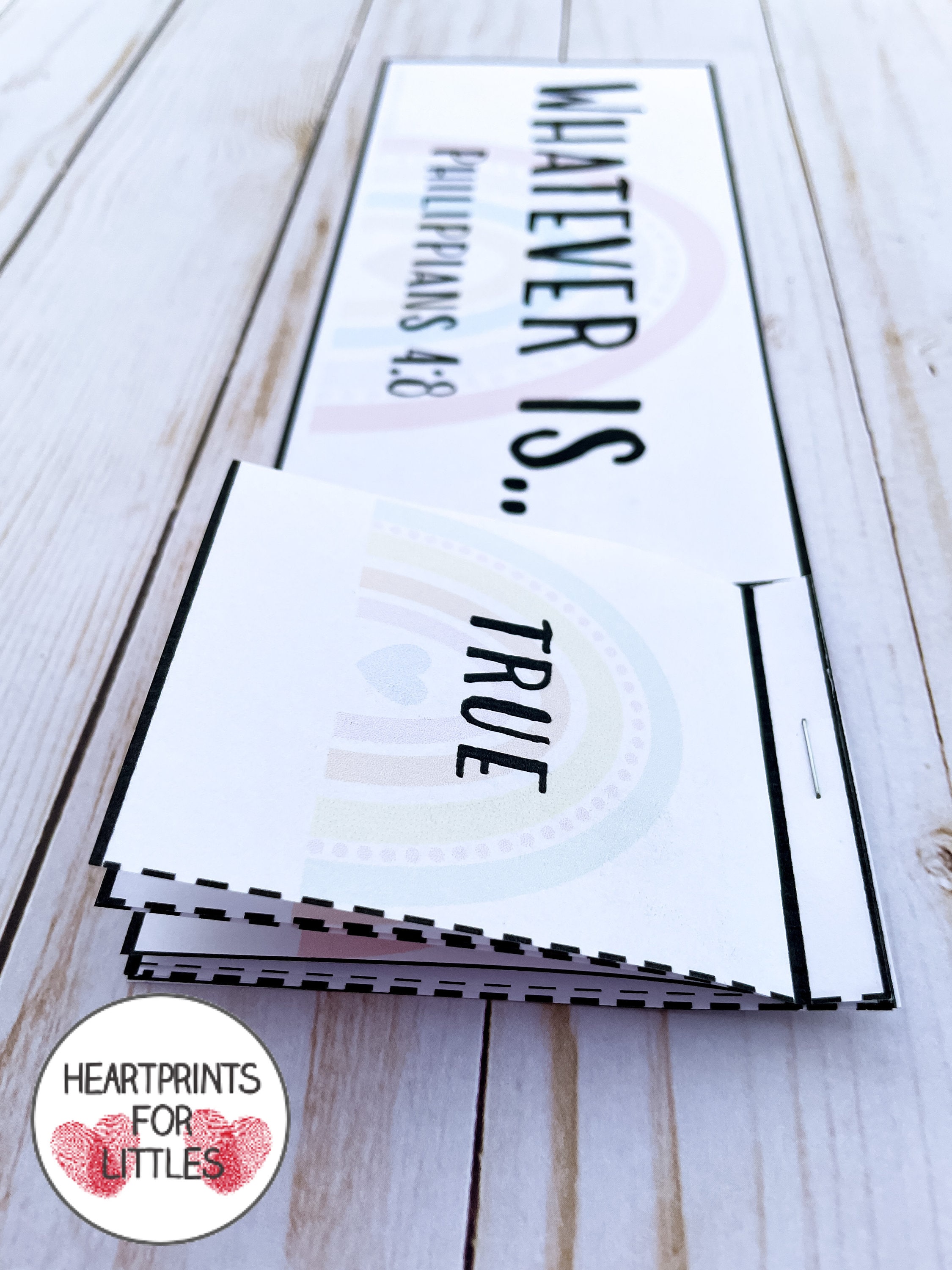 Philippians 4:8 Bible Verse Flip Book Bible Verse - Etsy