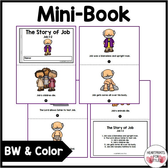 Job Bible Story Sequencing Activities for Kids Homeschool - Etsy