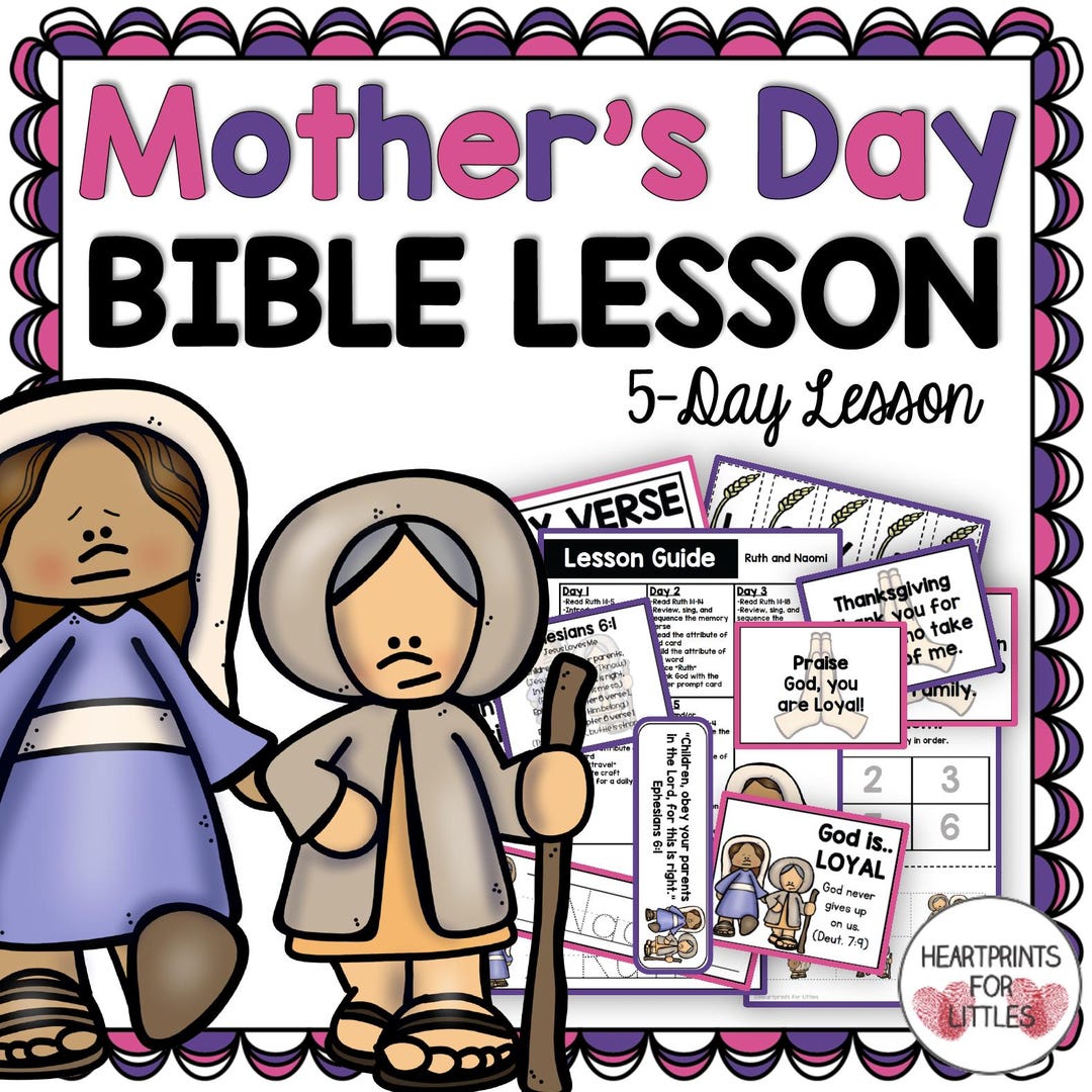 Mother's Day Bible Lesson, Ruth and Naomi Bible Lesson, Sunday School ...