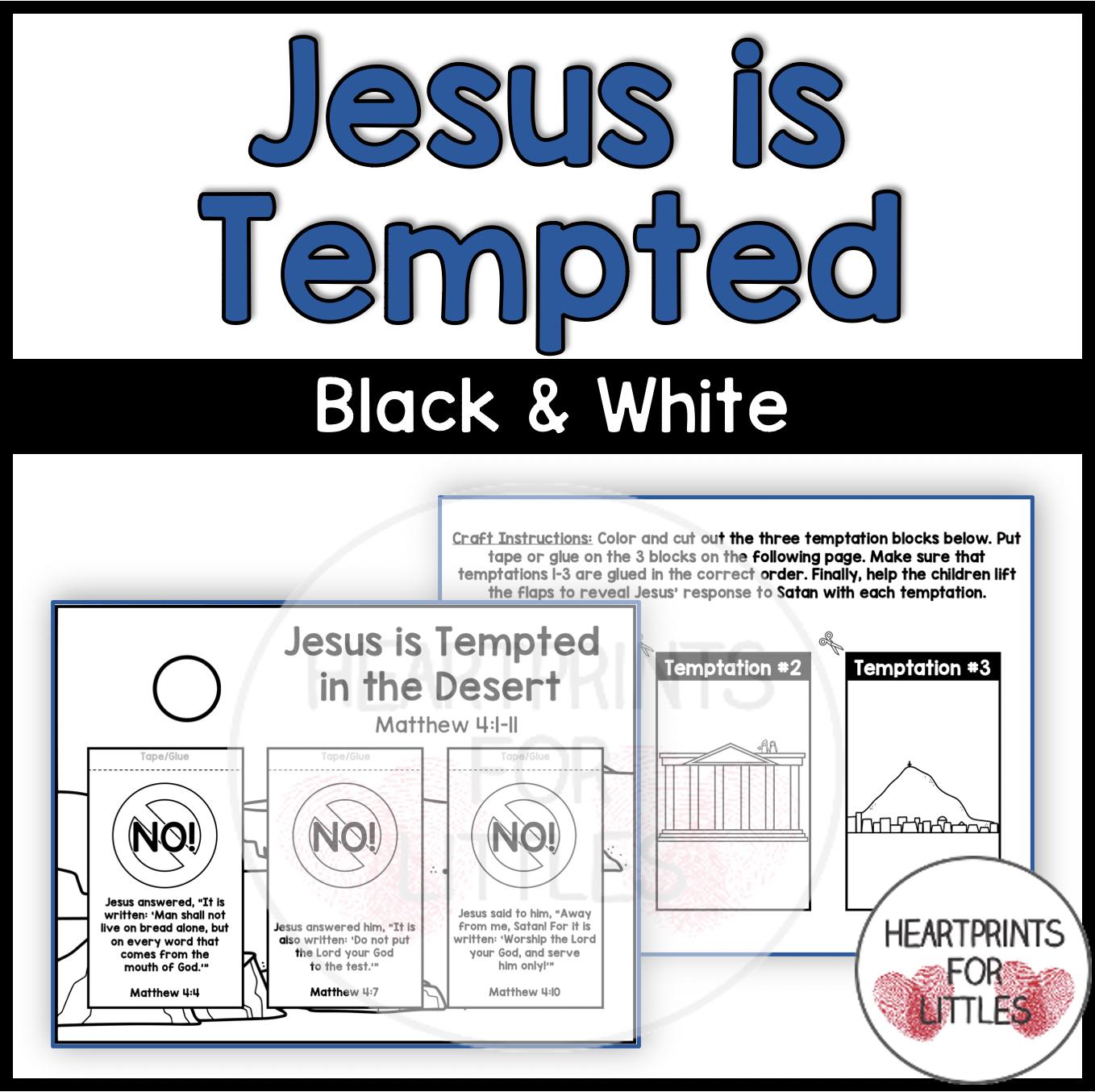 Jesus is Tempted Bible Craft, Sunday School Activity & Craft (digital ...