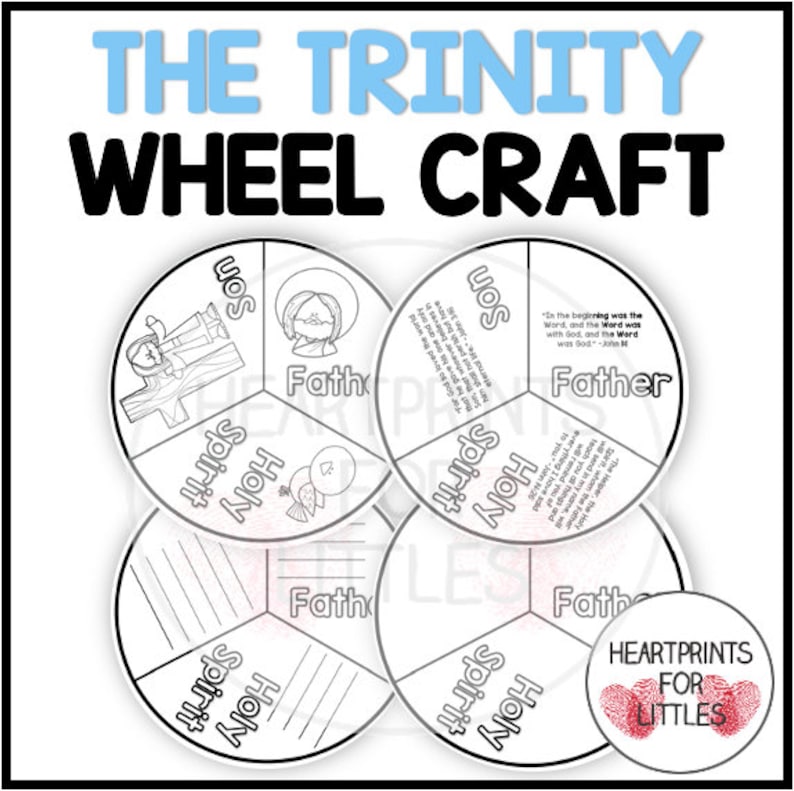 The Holy Trinity Wheel Craft, Bible Activity for Kids, Sunday School ...