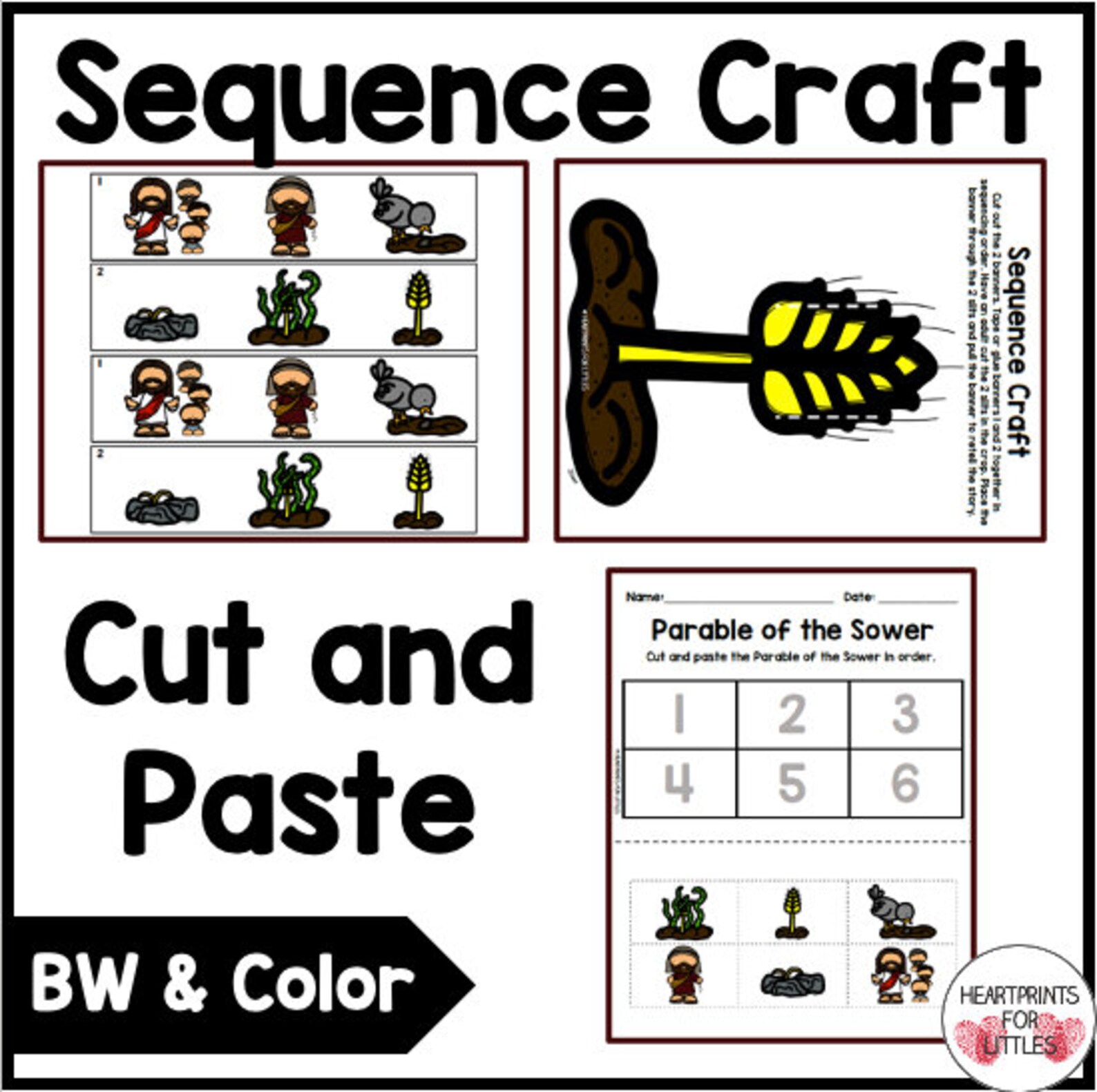 Parable of the Sower Bible Story Sequencing Activities for Kids ...