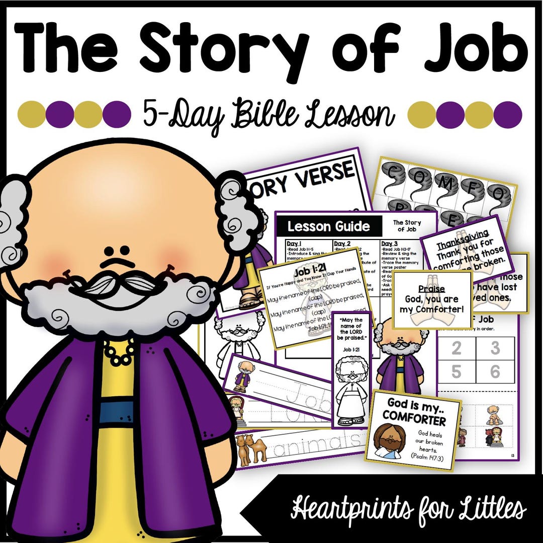 Lección bíblica sobre la historia de Job, actividades para la educación ...