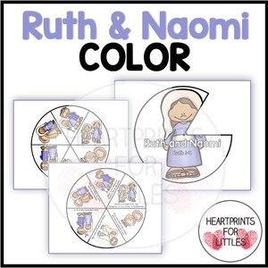 Ruth and Naomi Bible Story Wheel, Bible Story Craft, Sunday School ...