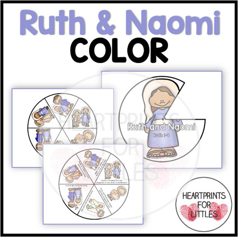 Ruth and Naomi Bible Story Wheel, Bible Story Craft, Sunday School ...