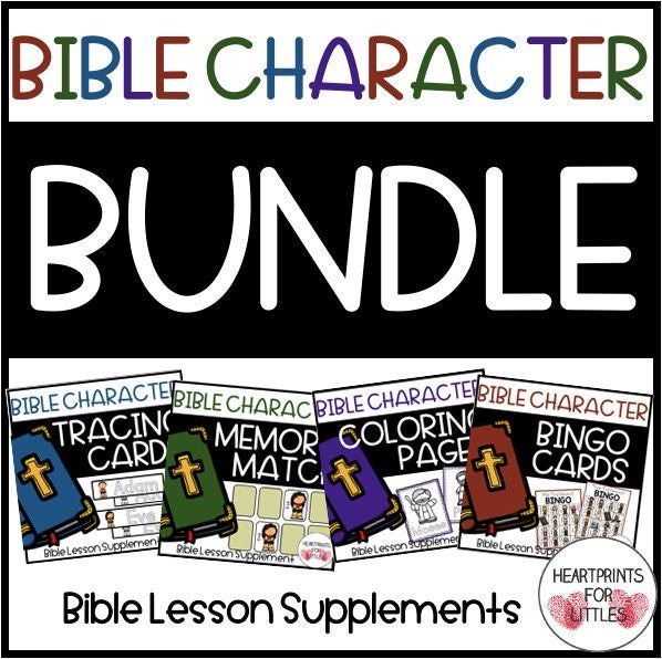 Bible Character Activity Bundle Bible Lesson Supplements - Etsy