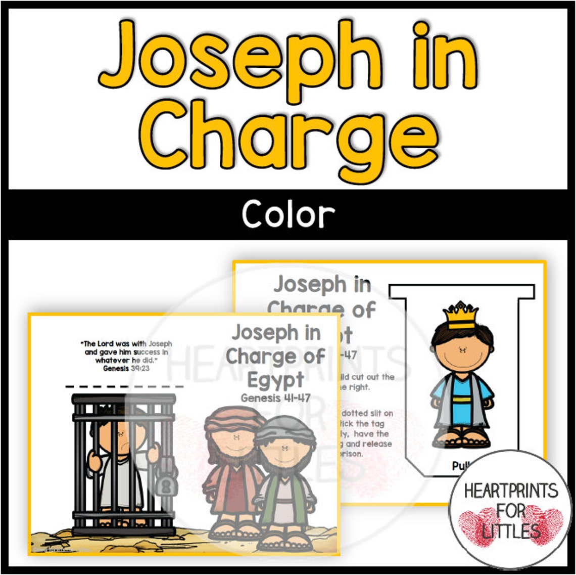 Joseph in Charge of Egypt Bible Craft for Kids Joseph and His - Etsy