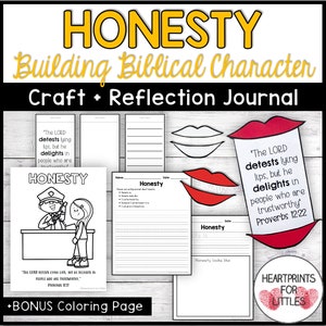 Honesty Bible Lesson and Activities, Building Biblical Character, Bible ...