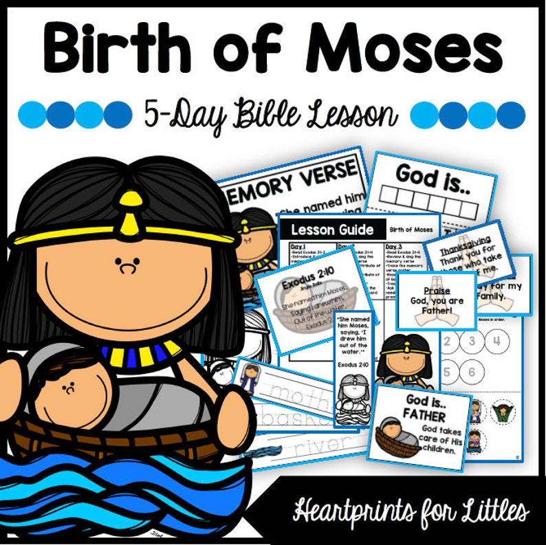 The Birth of Moses Bible Story Bundle 5-day Bible Lesson - Etsy
