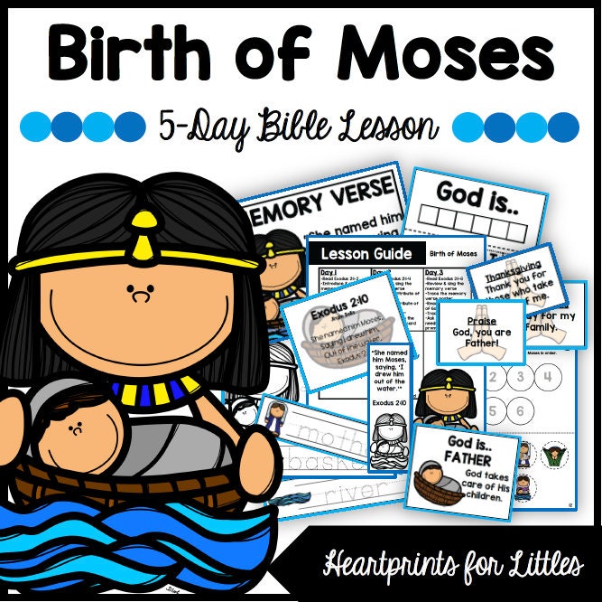 The Birth of Moses Bible Story Bundle 5-day Bible Lesson - Etsy