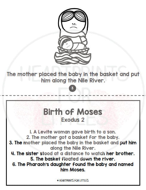 Moses Mini Books 5 Mini Readers Bible Stories for Kids - Etsy