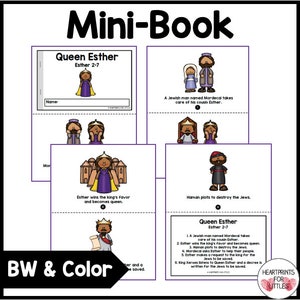 Queen Esther Bible Story Sequencing Activities for Kids, Homeschool ...
