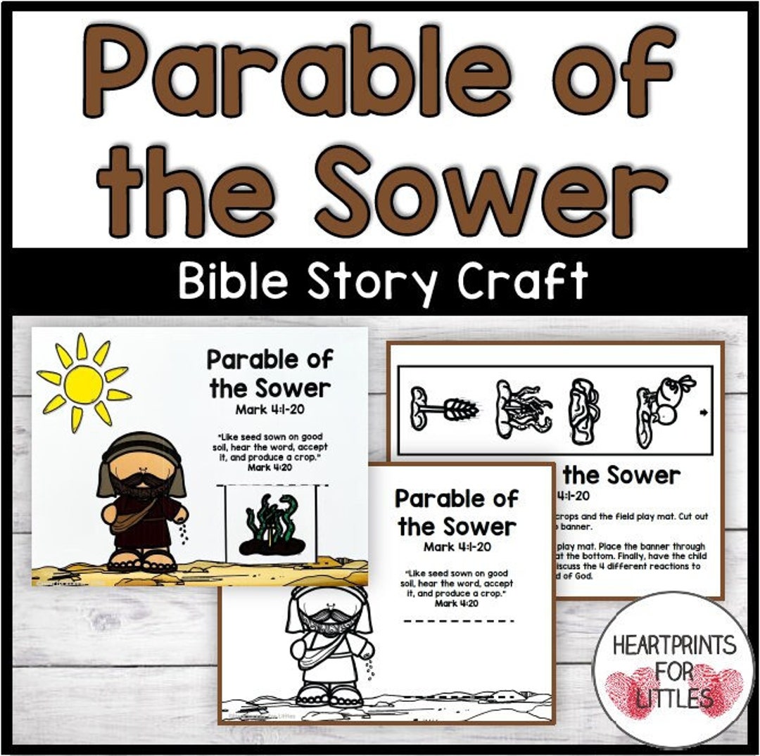 Parable of the Sower Bible Craft for Kids, Parables of Jesus, Sunday ...