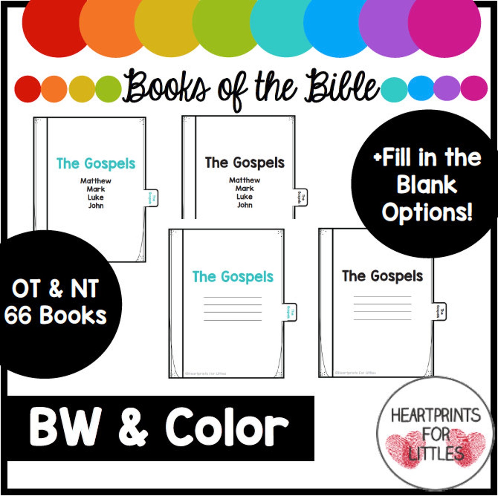 Books of the Bible Flip Book, Sunday School Christian Resource (digital ...