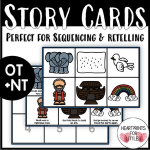Bible Story Cards, 36 Old & New Testament Sequencing (digital Download ...