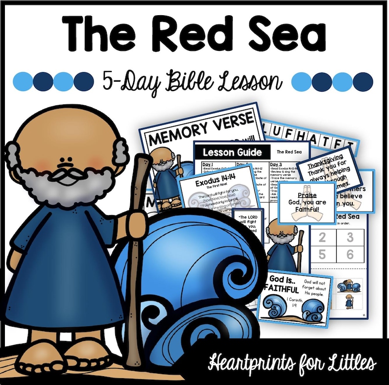 Moses and the Red Sea Bible Lesson, Exodus 13-14, Homeschool & Sunday ...