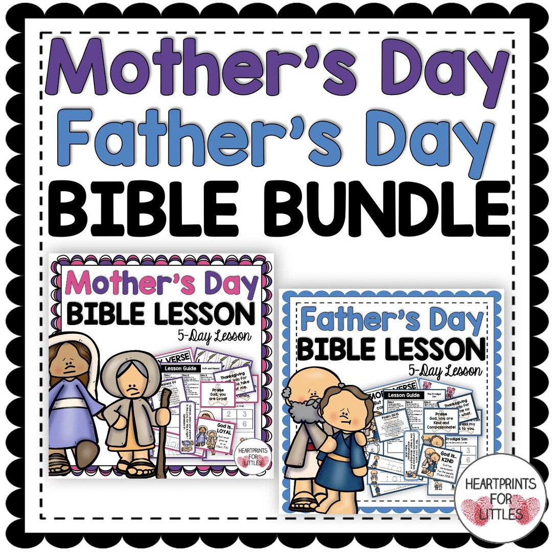 Mother's Day and Father's Day Bible Lesson Bundle, Ruth and Naomi, the ...