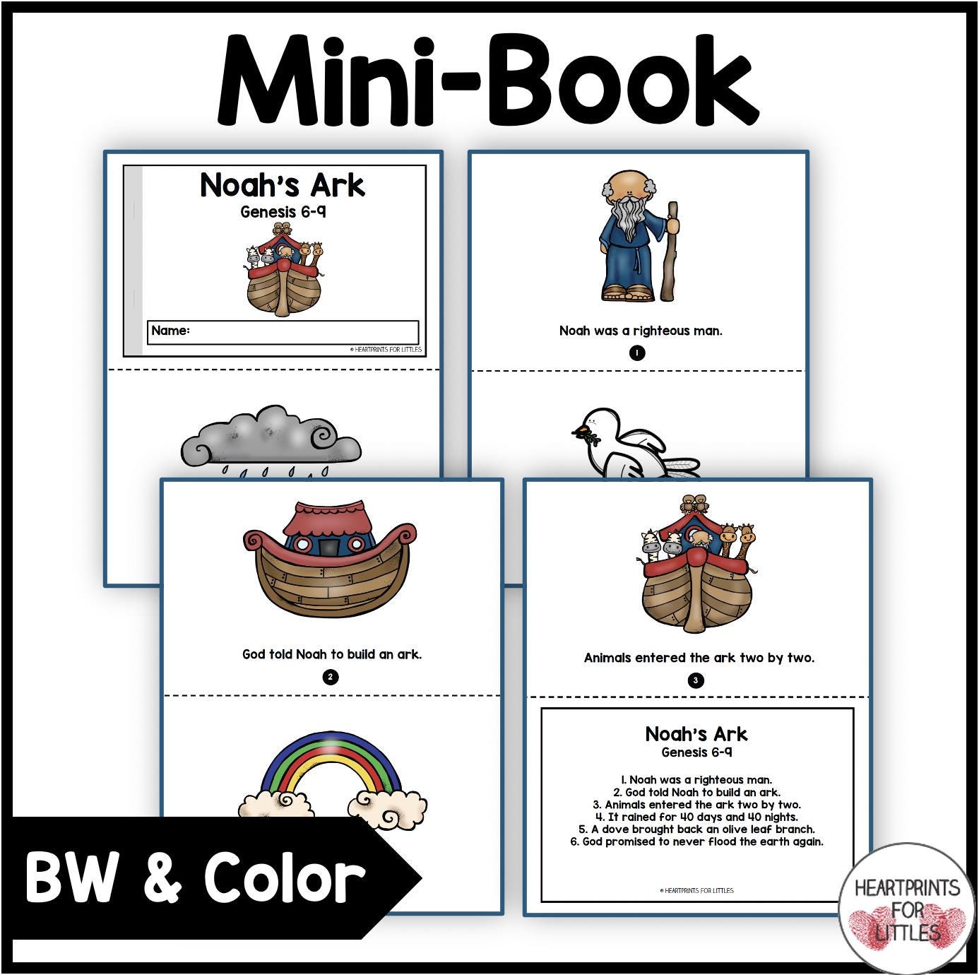 Noah's Ark Bible Story Sequencing Activities (digital Download) - Etsy