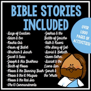 Old Testament Bible Story Mega Bundle, Homeschool Activities, Sunday ...