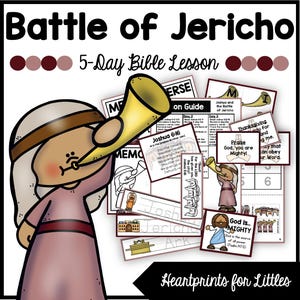 Joshua and the Battle of Jericho Bible Story Bundle, 5-day Bible Lesson ...