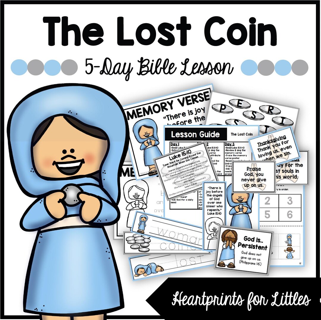 The Lost Coin Bible Lesson, Luke 15, Homeschool & Sunday School ...