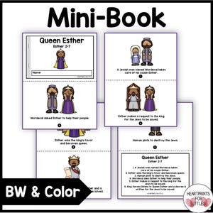 Queen Esther Bible Story Sequencing Activities for Kids, Homeschool ...