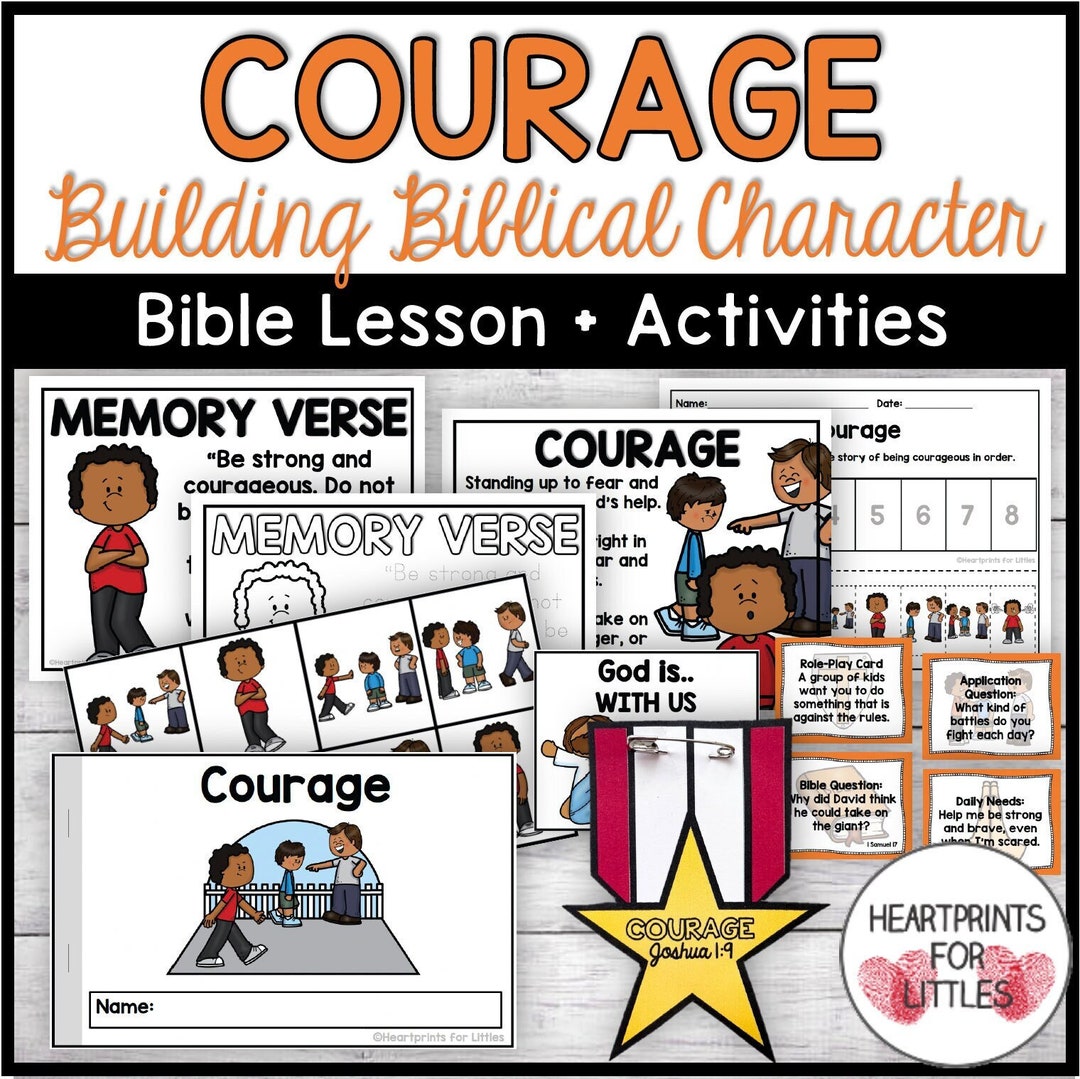 Courage Bible Lesson & Activities, Building Biblical Character ...