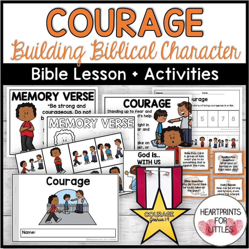 Courage Bible Lesson & Activities, Building Biblical Character ...